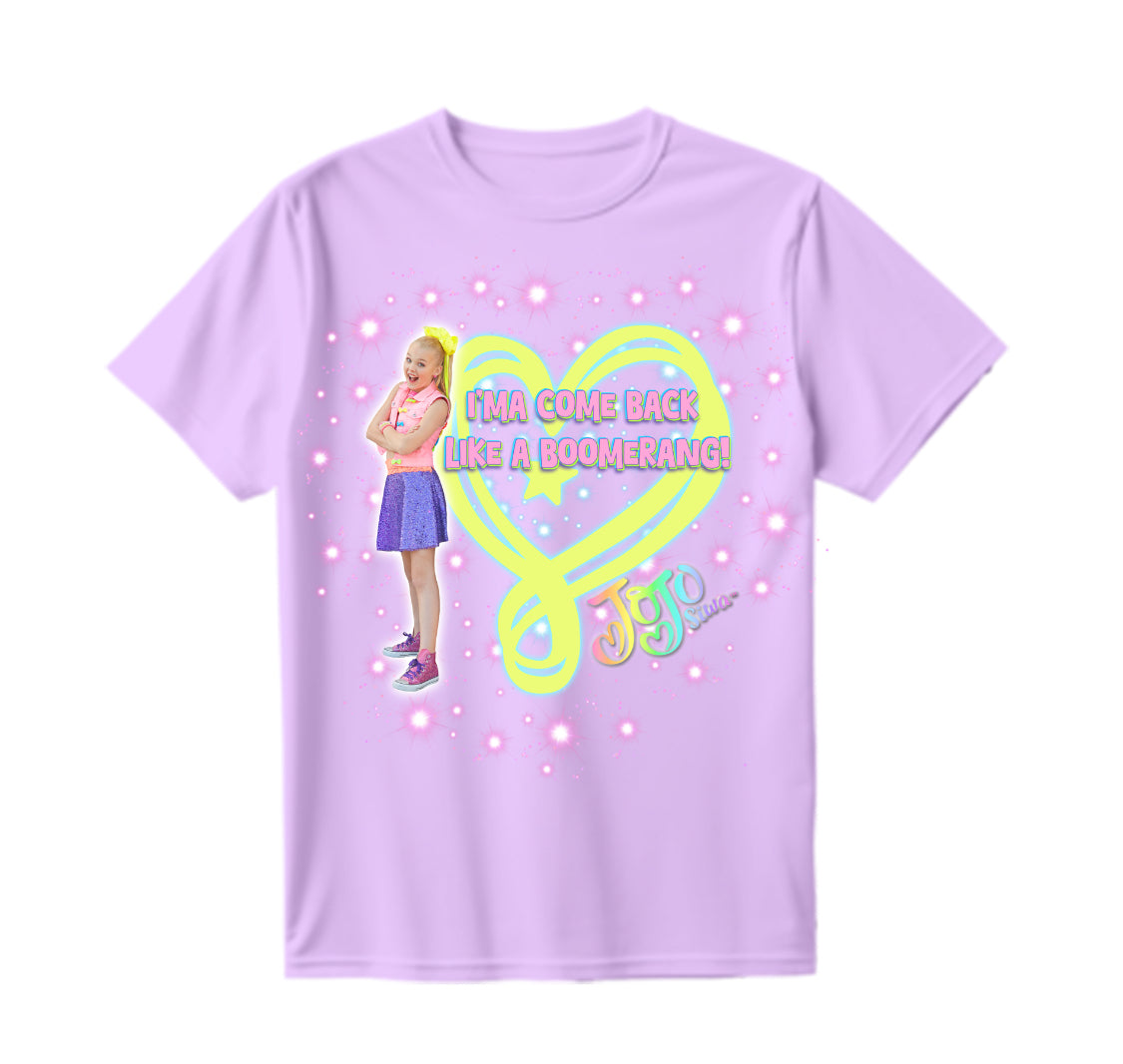 JoJo Siwa "Boomerang Heart" Purple T-Shirt – JoJo Siwa Kids
